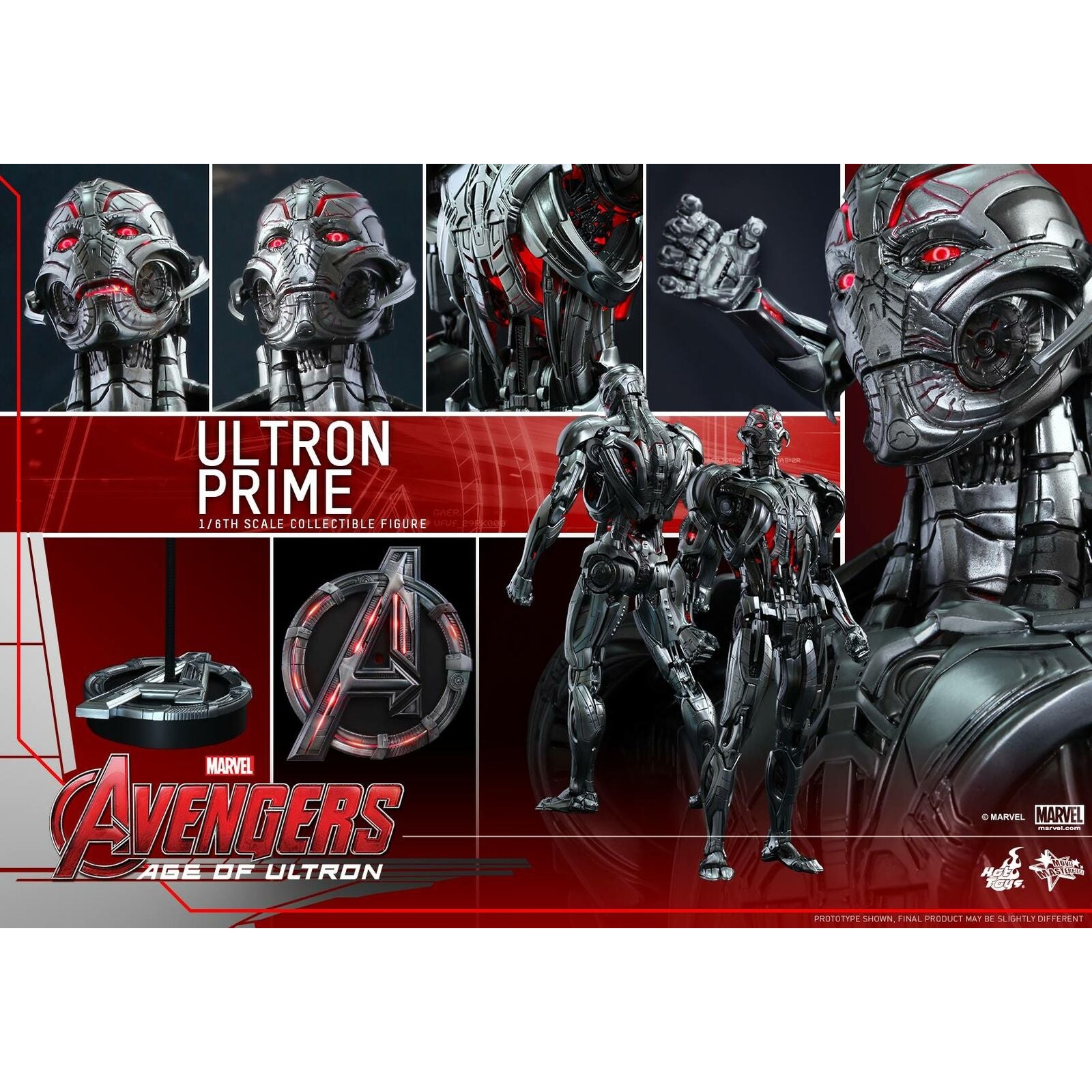 Avengers 2 - Ultron Prime 1/6 Scale 12 Inch Action Figure Hot Toys ...